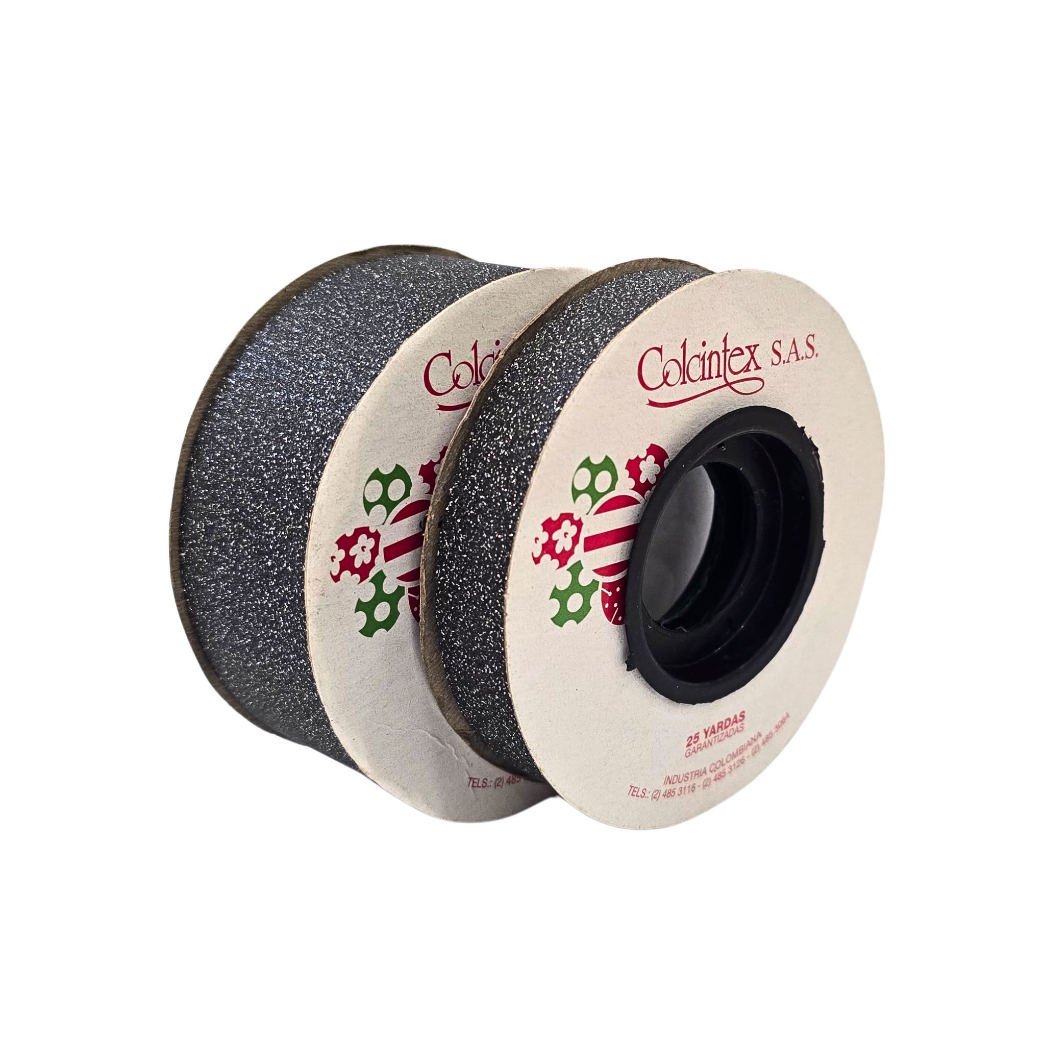 Cinta Escarchada Negro - Colcintex